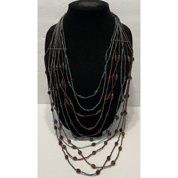 Studio Works | Jewelry | Nwt Studio Works Boho Multistrand Seed Bead ...